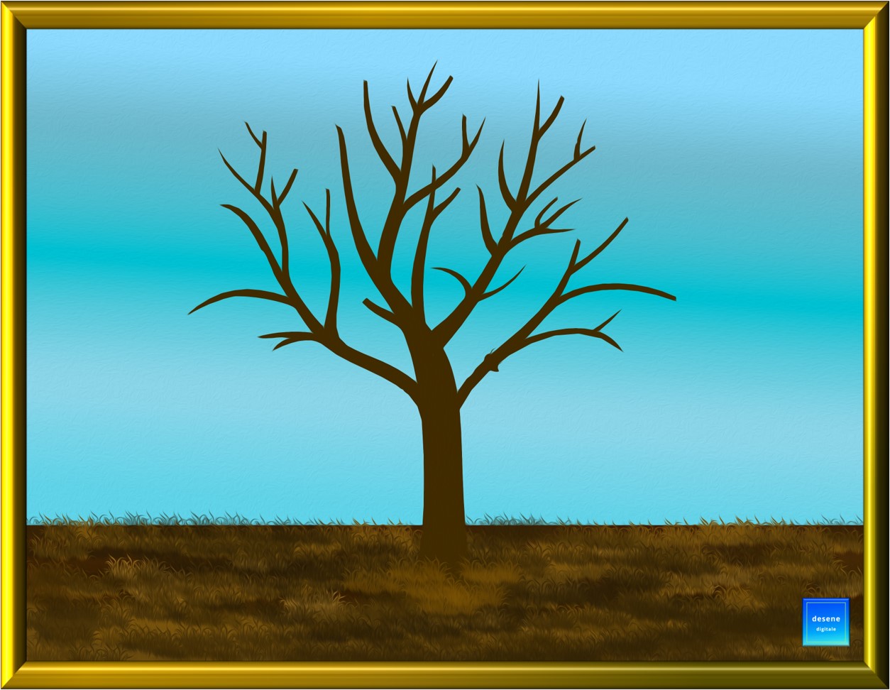 copac de toamnă desfrunzit